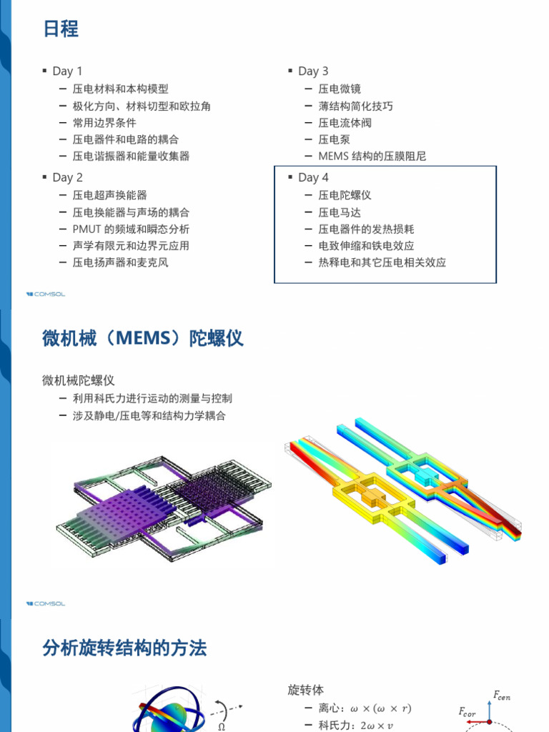 压电 MEMS 器件设计与仿真-讲义4 | PDF