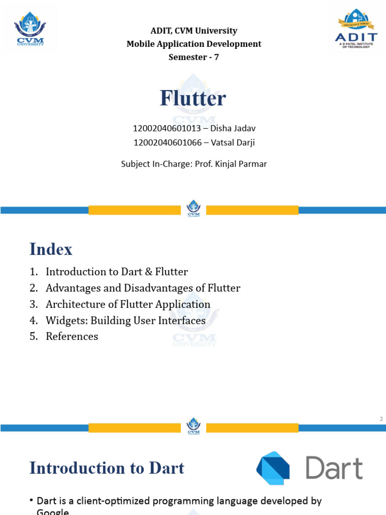 Flutter PPT MAD | PDF