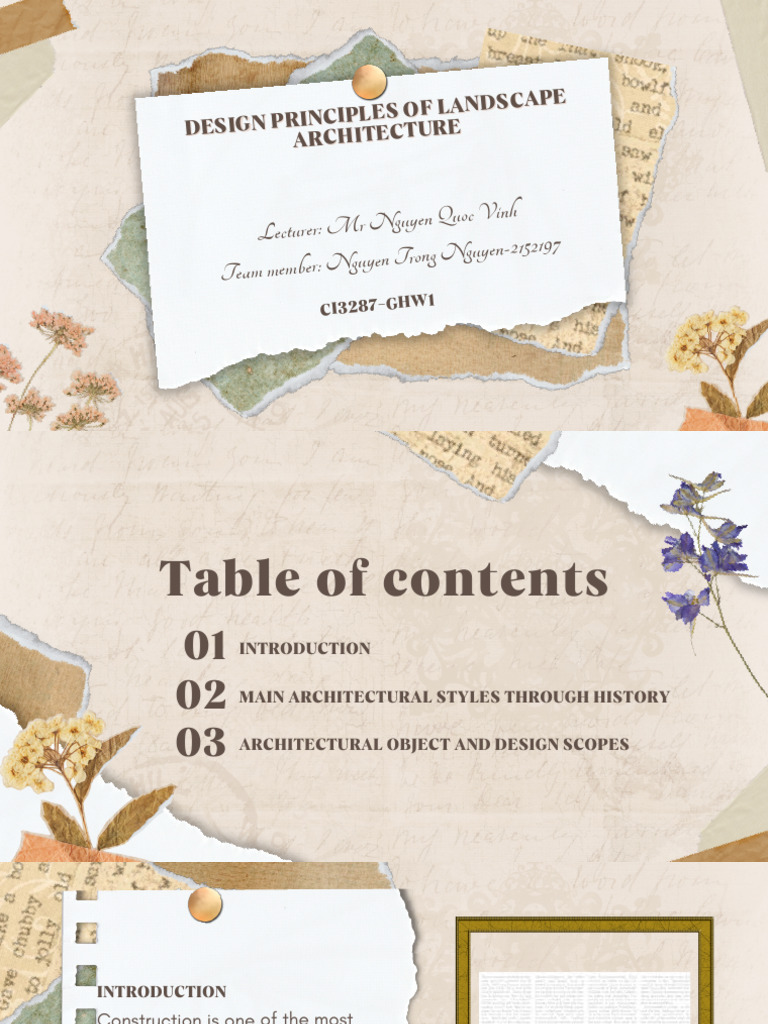 Design Principles of Landscape Architecture-Ghw1 | PDF