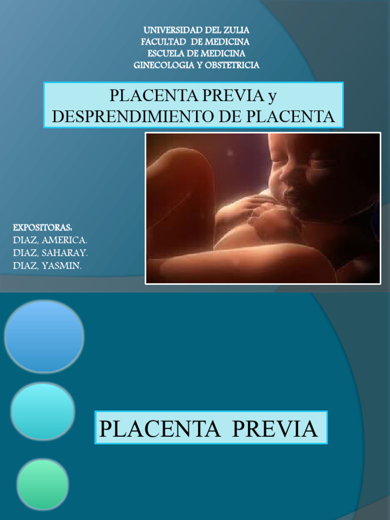 Placenta Previa y Desprendimiento de Placenta | PDF | Placenta | Medicina
