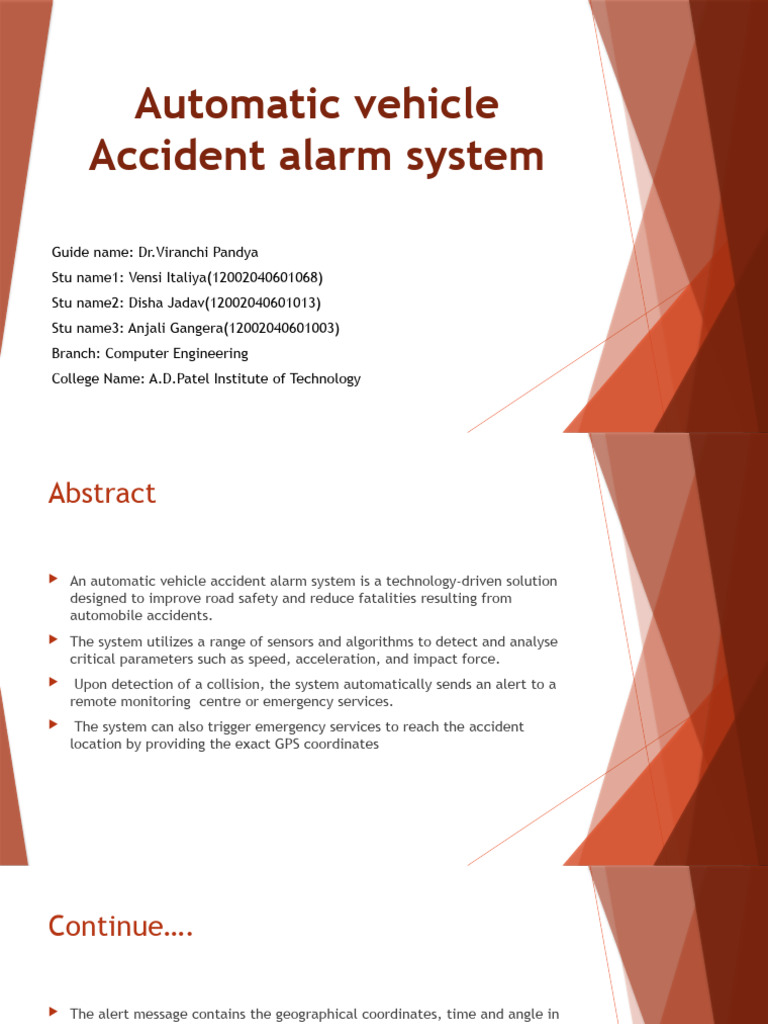 Automatic Vehicle Accident Alarm System | PDF | Global Positioning ...