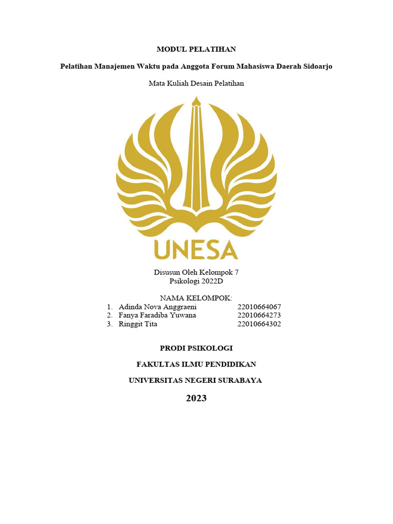 D - K7 - Laporan Modul Pelatihan | PDF