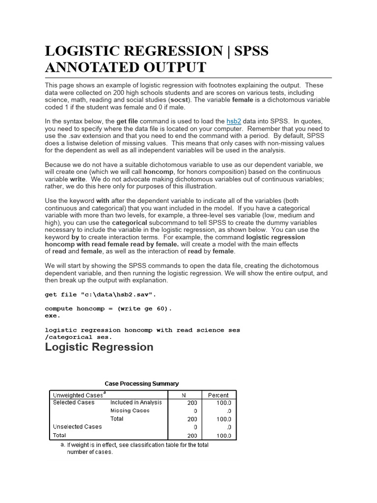 Logistic Regression | PDF | P Value | Categorical Variable Logistic Regression | PDF | P Value | Categorical Variable