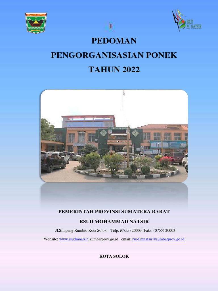 PEDOMAN - PENGORGANISASIAN - PONEK - 2022 Solok | PDF
