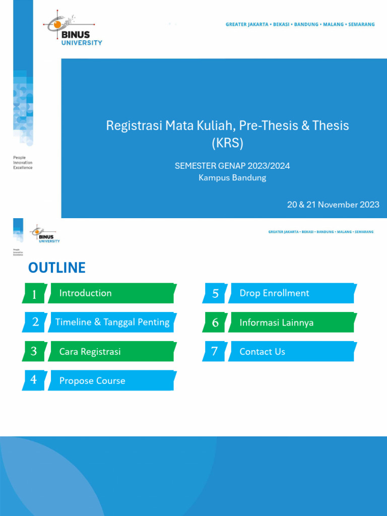 Materi Sosialisasi Registrasi KRS Semester Genap 2023 2024 | PDF