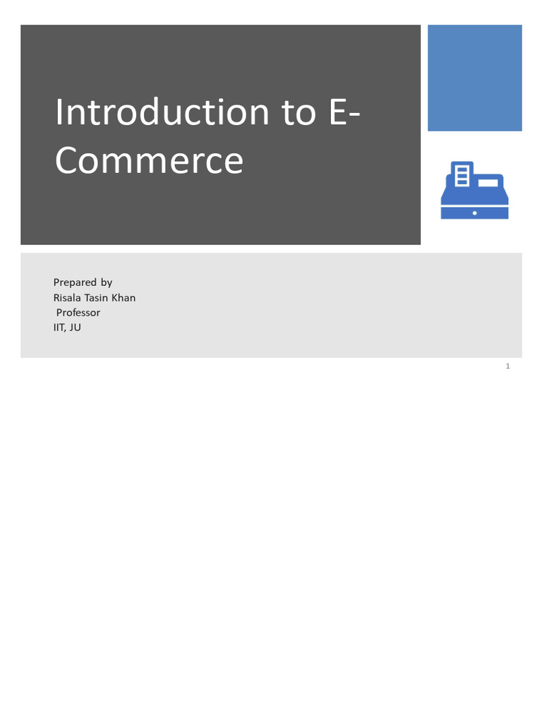 E-Commerce Basic | PDF