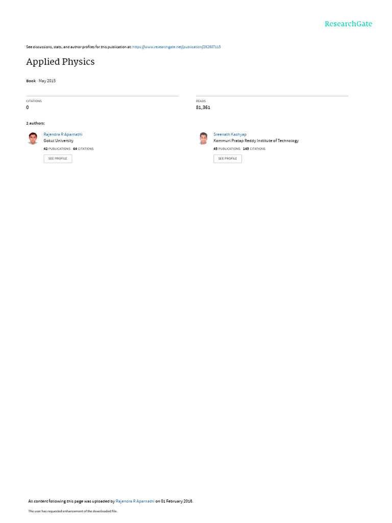 Applied Physics Book 2015 | PDF