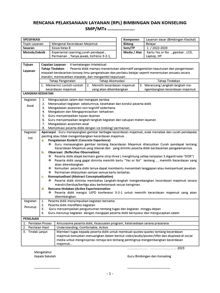 RPL 2 - Mengenal Berbagai Kecerdasan Majemuk | PDF