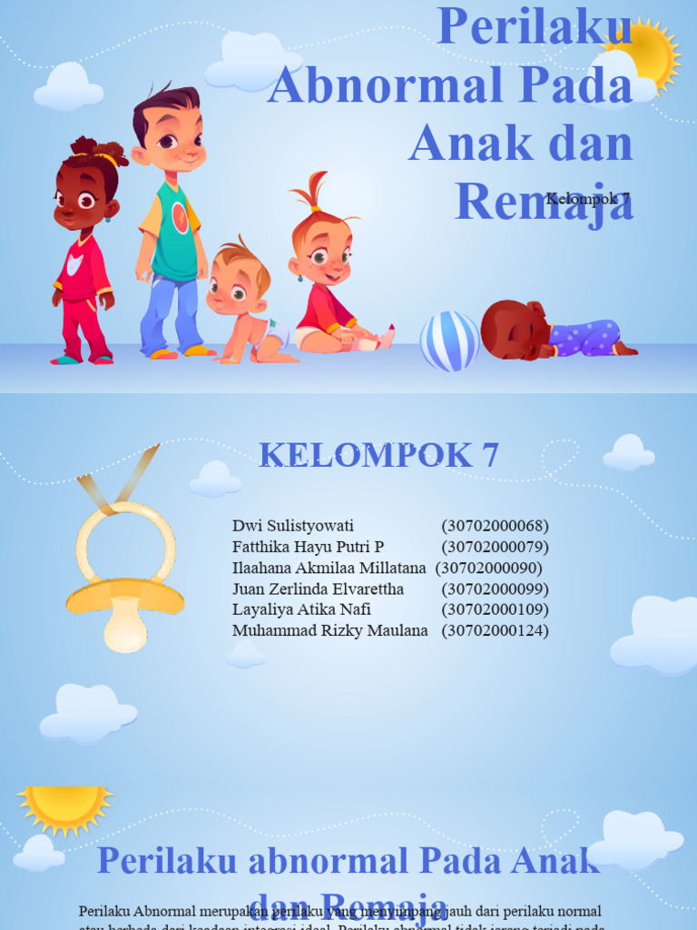 Kelompok 7 - Perilaku Abnormal Pada Anak Dan Remaja | PDF | Kesehatan ...