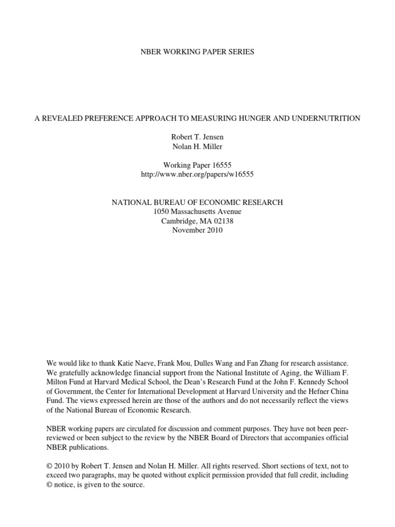 A Revealed Preference Approach To | PDF