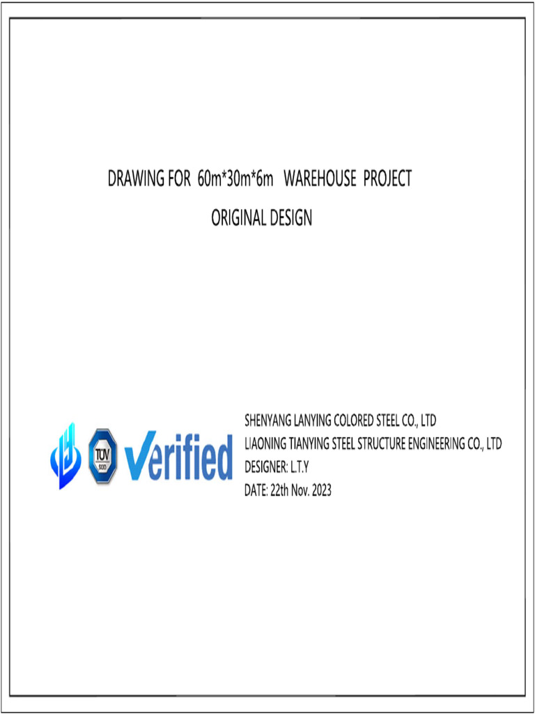 Drawing For 60m-30m-6m Warehouse 7th Dec. 23 From Caroline | PDF