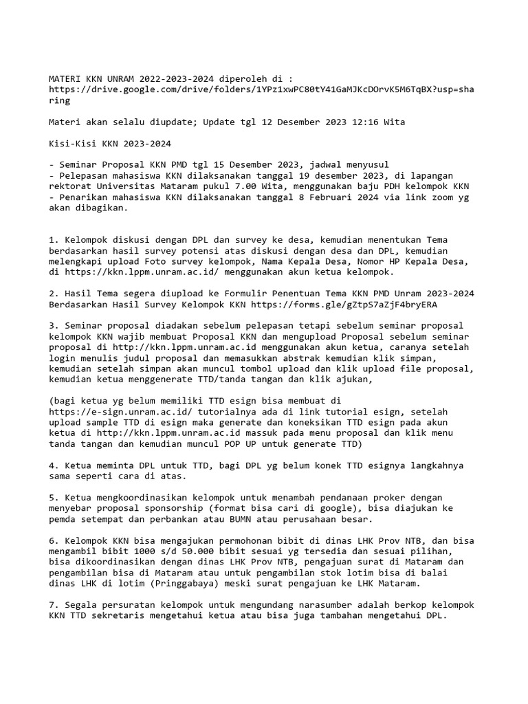 Buku Saku Kisi-Kisi KKN 2023-2024 | PDF