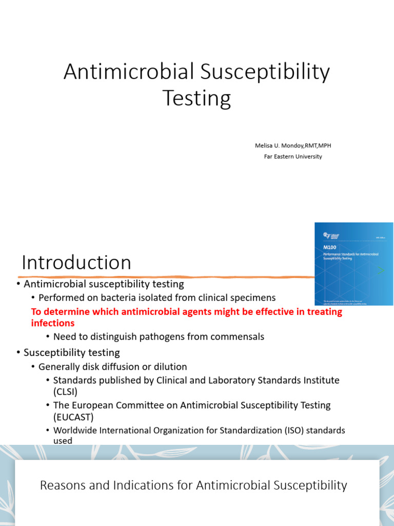 Antimicrobial Susceptibility Testing With Audio | PDF