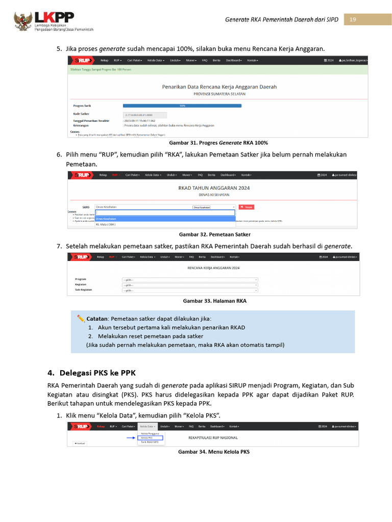Panduan Generate RKA Pemerintah Daerah Dari SIPD 2024 | PDF ...