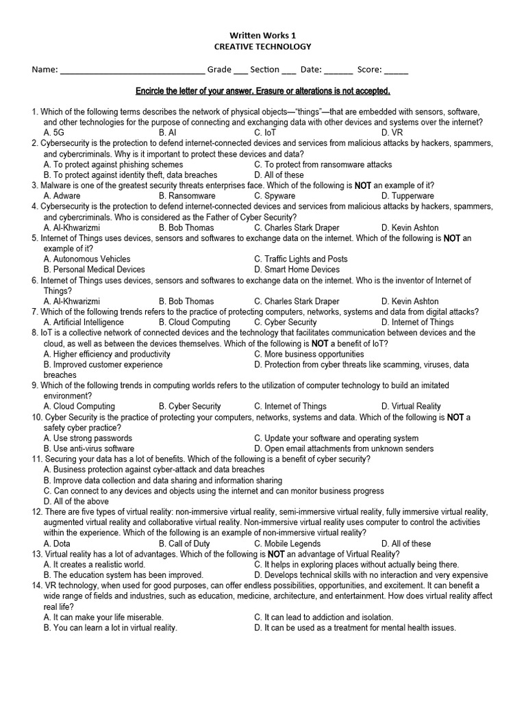 Written Works 1 | PDF