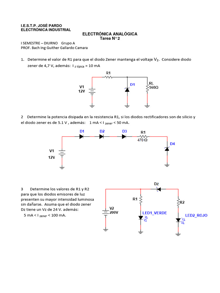Tarea 02 - Electronica - Analogica | PDF