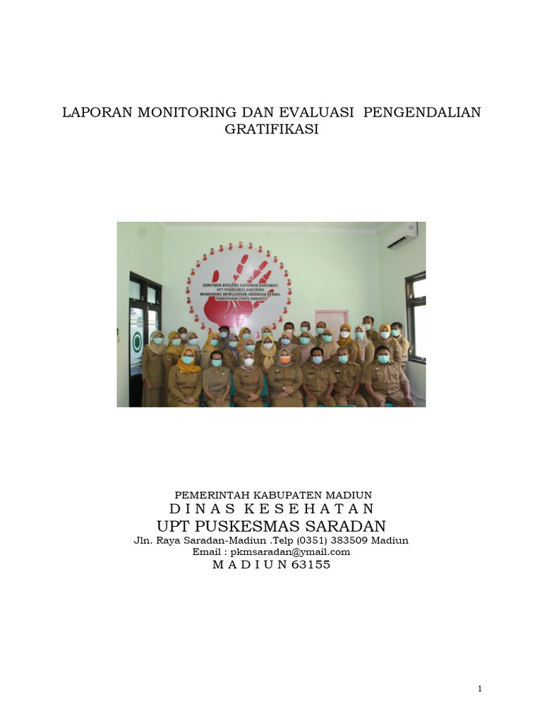 Laporan Pelaksanaan, Evaluasi Dan Tindak Lanjutnya Pengendalian Gratifikasi | PDF