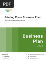 A Sample Digital Printing Shop Business Plan Template | PDF ...