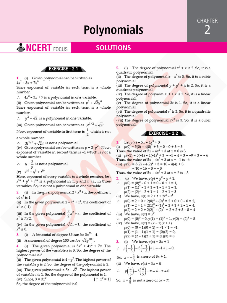 100per Math Cl9 NF Ch2 | PDF