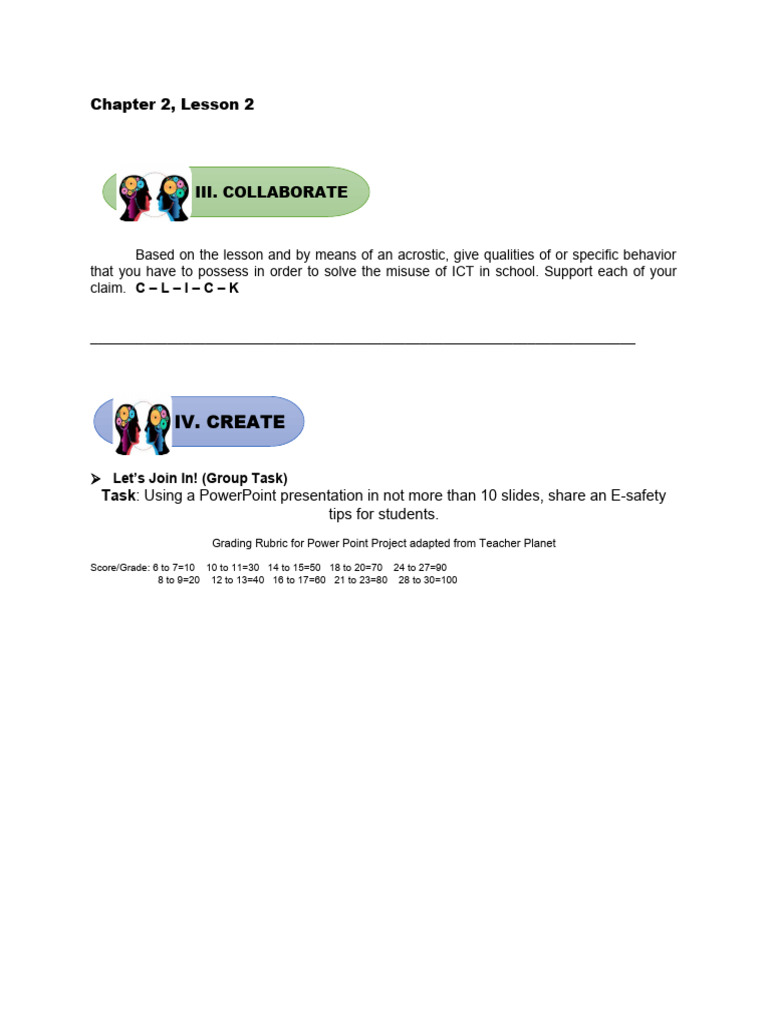 Chapter 2, Lesson 2 | PDF