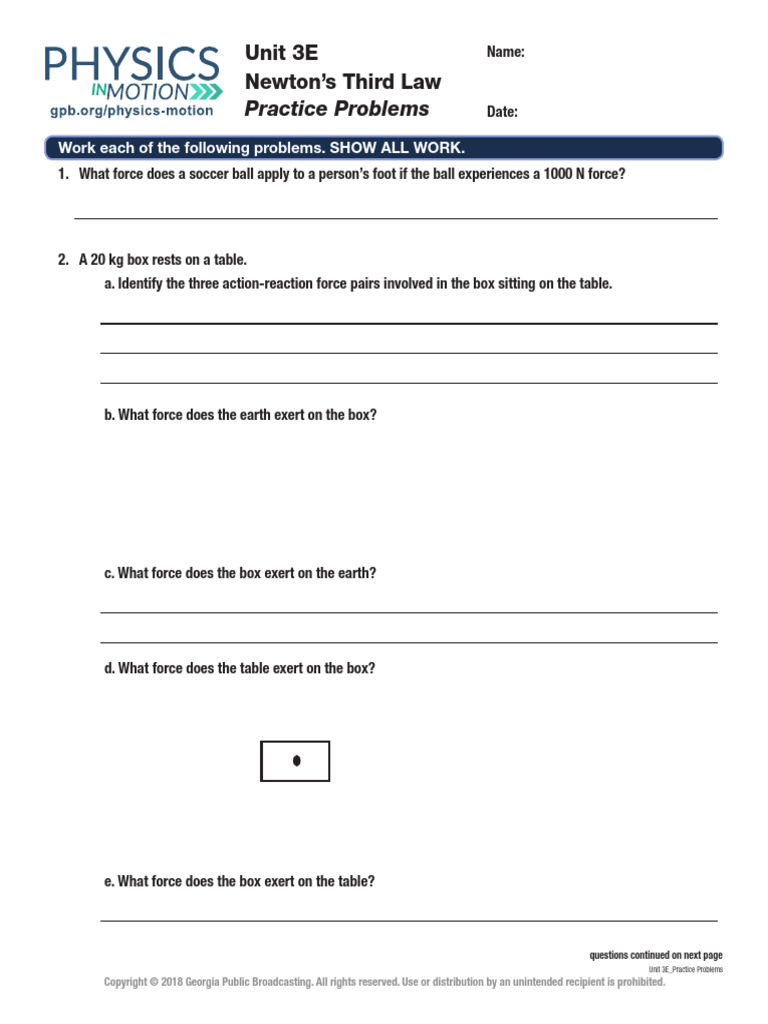 Unit 3E Practice Problems | PDF