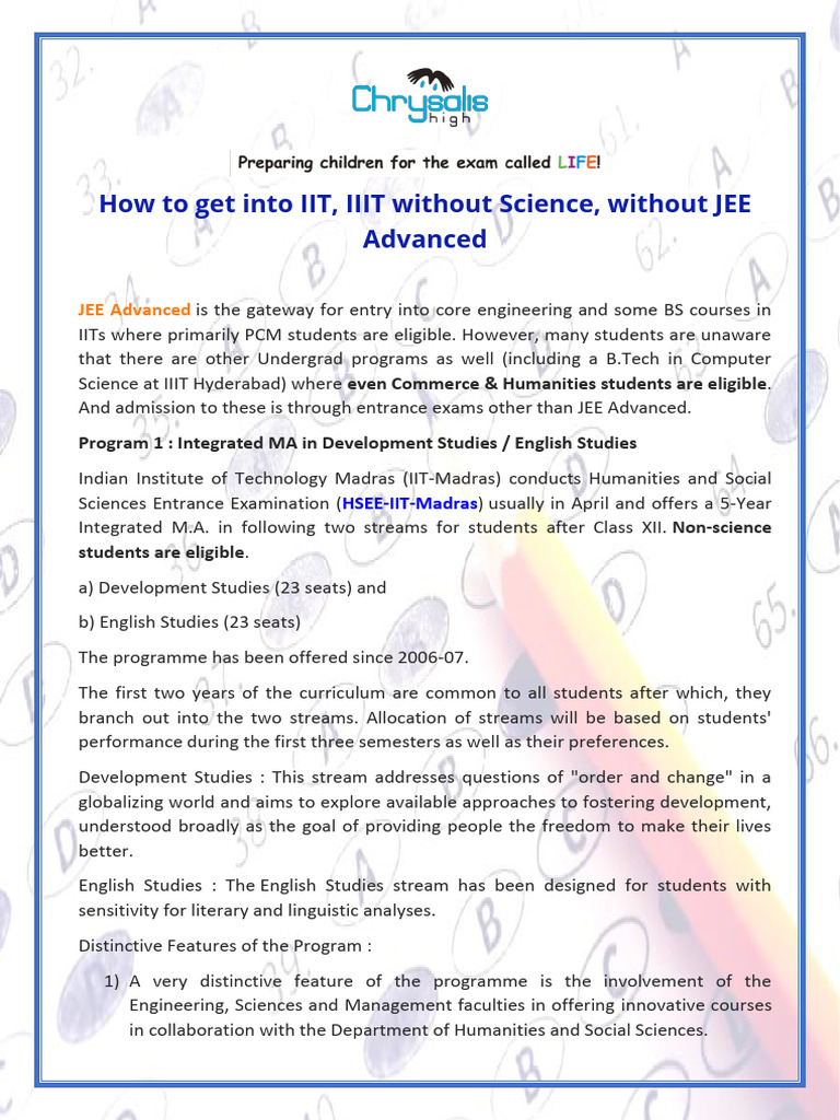 How_to_get_into_IIT,_IIIT_without_Science,_without_JEE | PDF