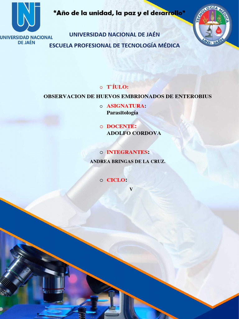 Informe de La Práctica Huevos de Enterobius Vermicularis | PDF ...