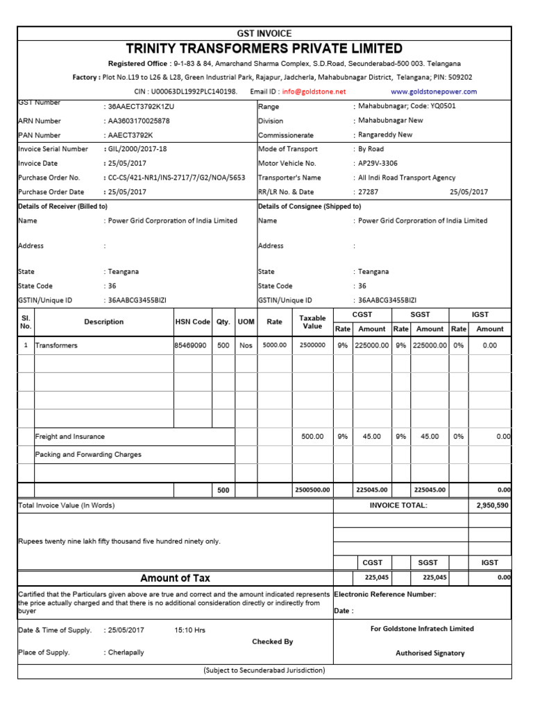 Invoice No.59 Durga Stone (Sedum) | PDF | Government | Taxation