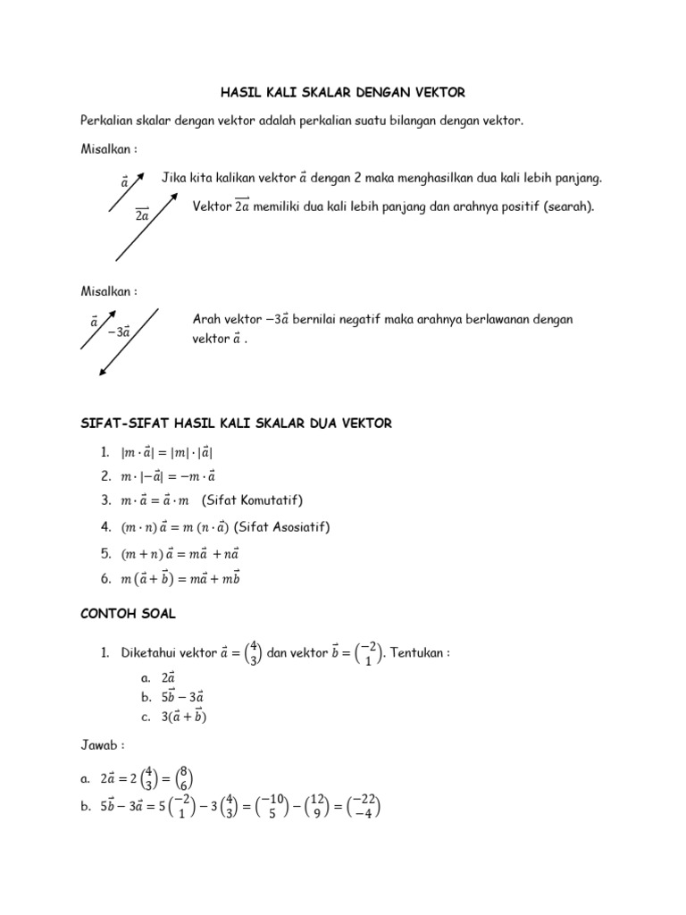 Rangkuman Vektor 1 | PDF
