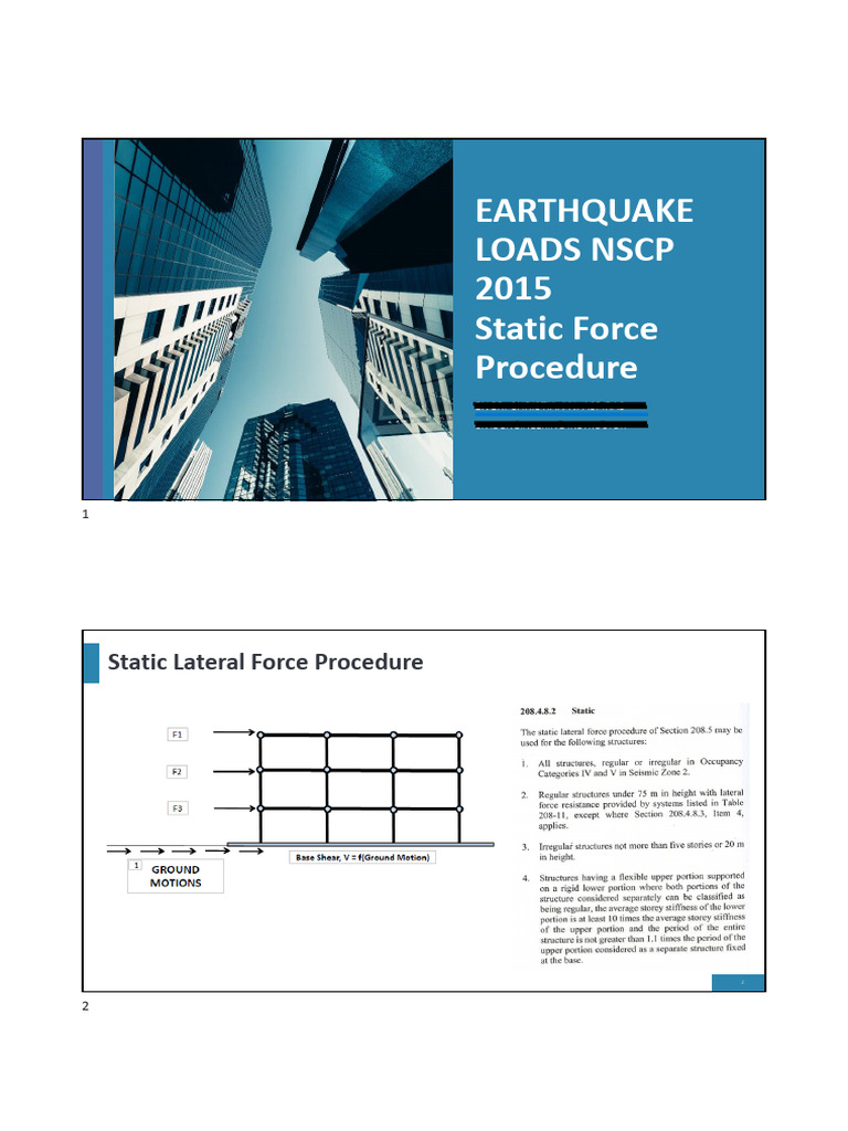 RZTQJSJ - 2 Static Force Procedure | Download Free PDF | Structural Load | Concrete