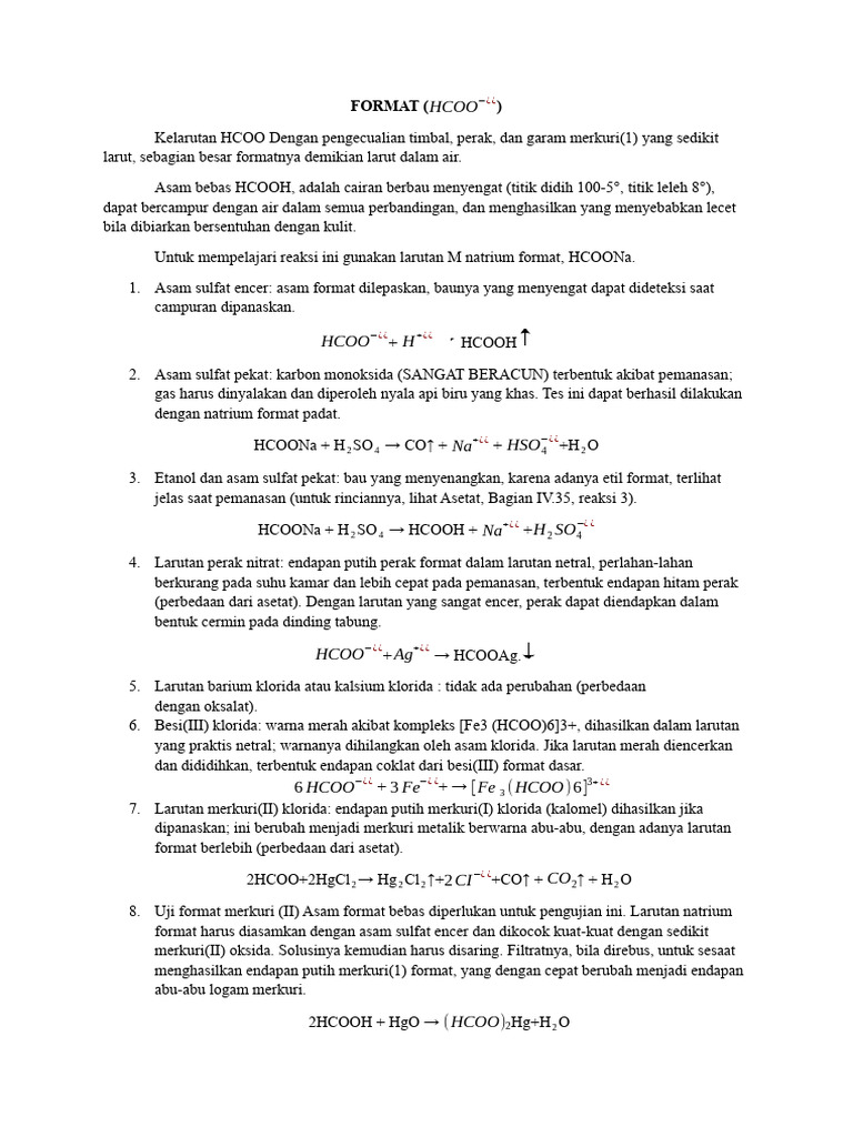 Format Dan Kalium Permanganat | PDF
