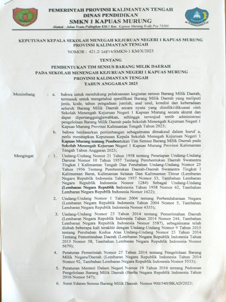 Bagi SK Tim Sensus BMD 01-Nov-2023 10-30-30 | PDF