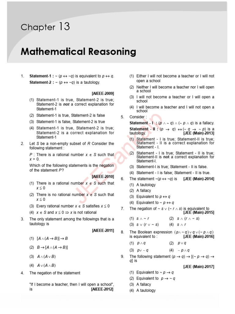 13.mathematical Reasoning - Watermark | PDF