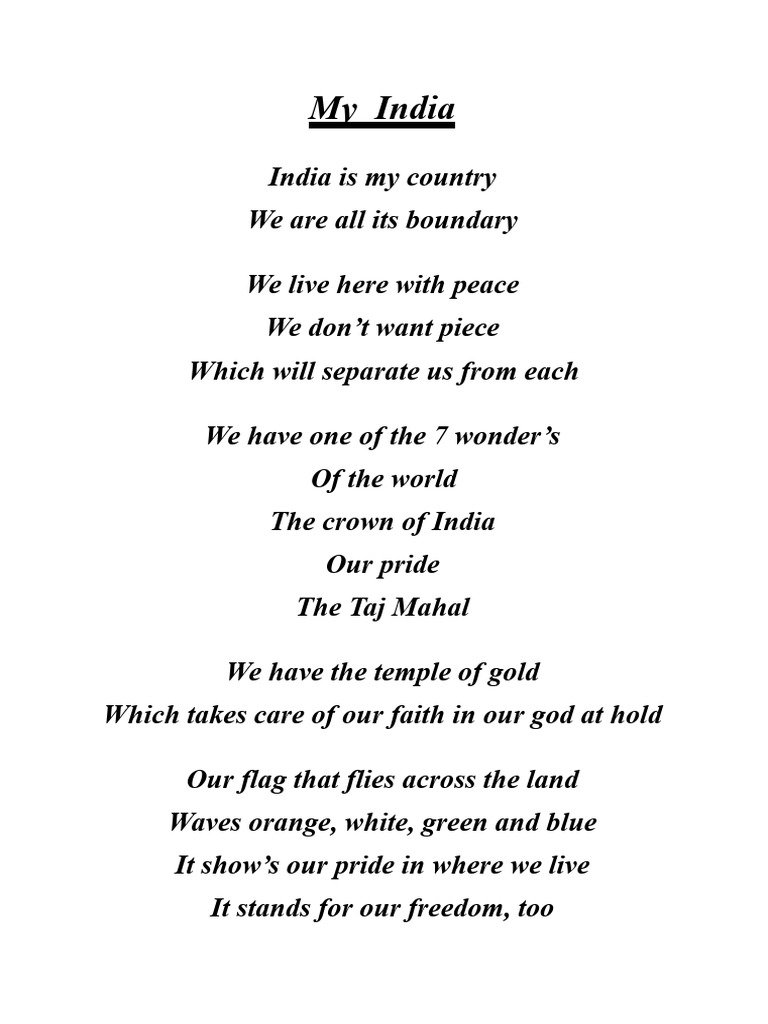 G20 Poem - My India | PDF