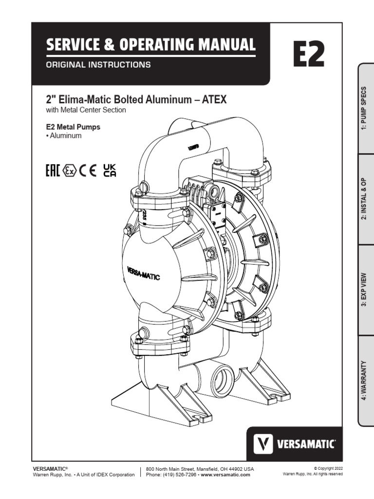 2 Inch Aluminum Metal Bolted Diaphram Pump ATEX | PDF | Thermoplastic ...