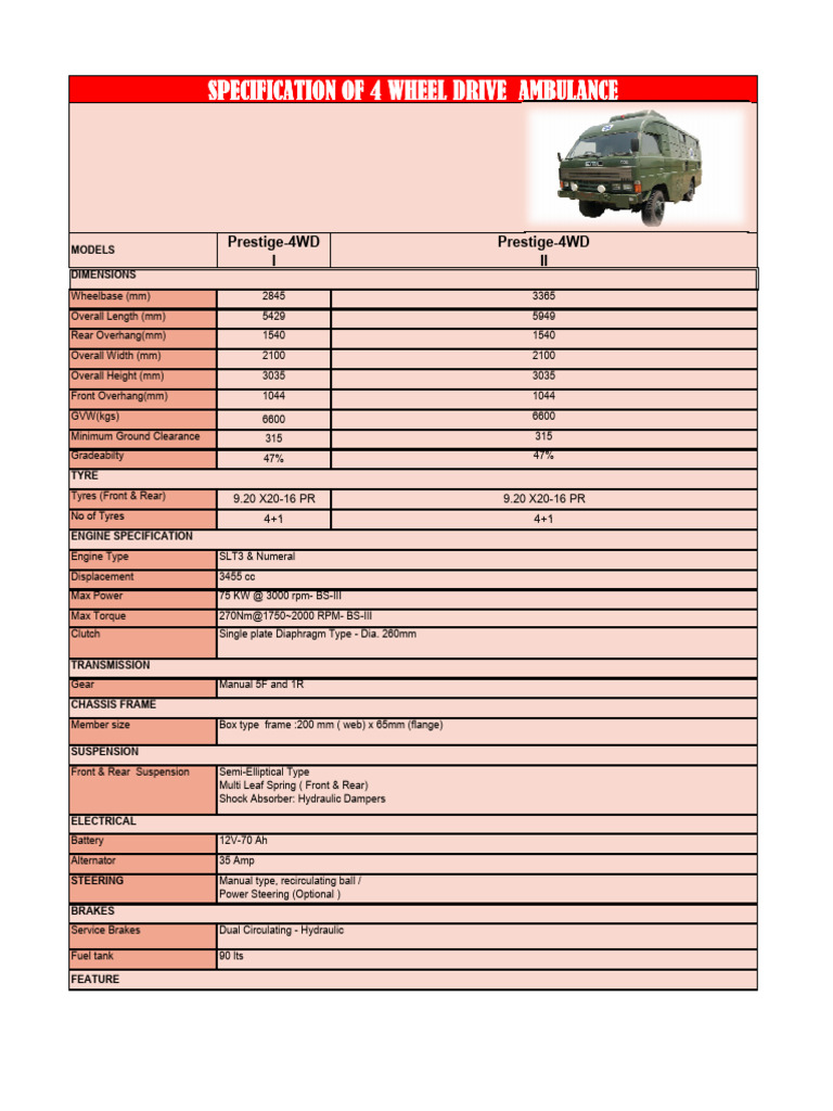 Fdfab70c 4WD AMB | PDF | Steering | Manual Transmission
