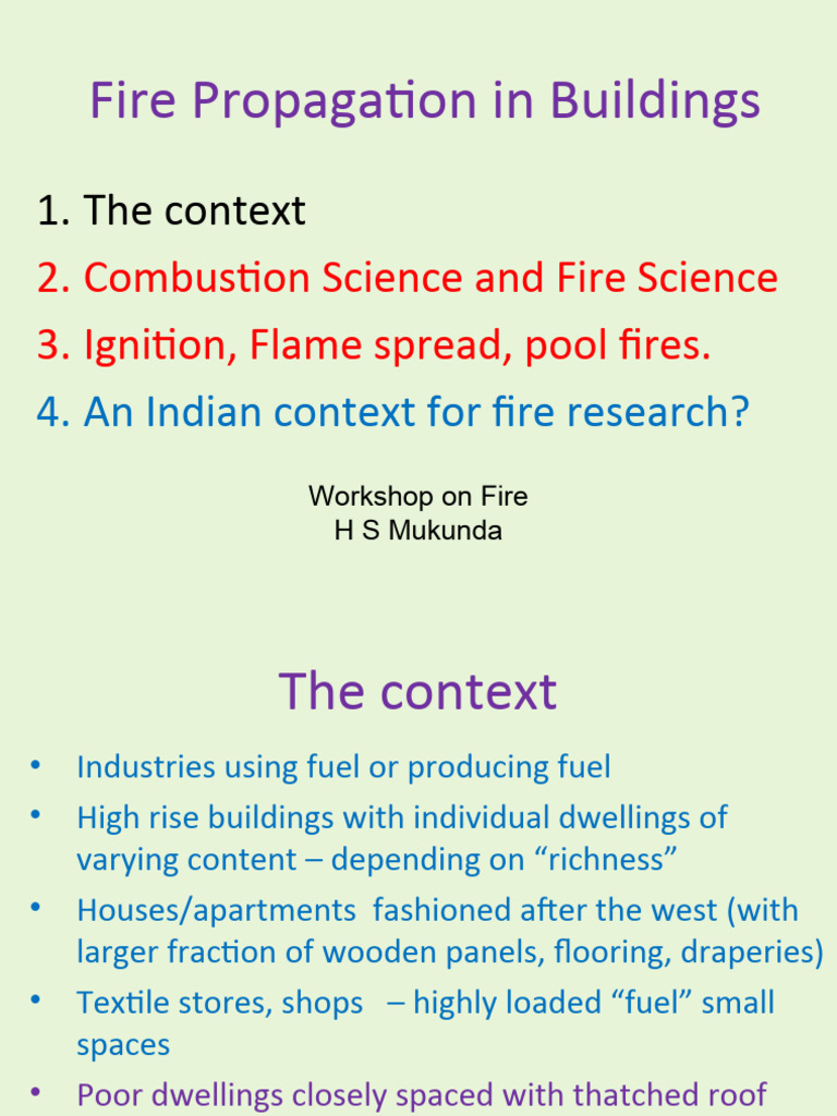 Fire Propagation in Buildings | PDF