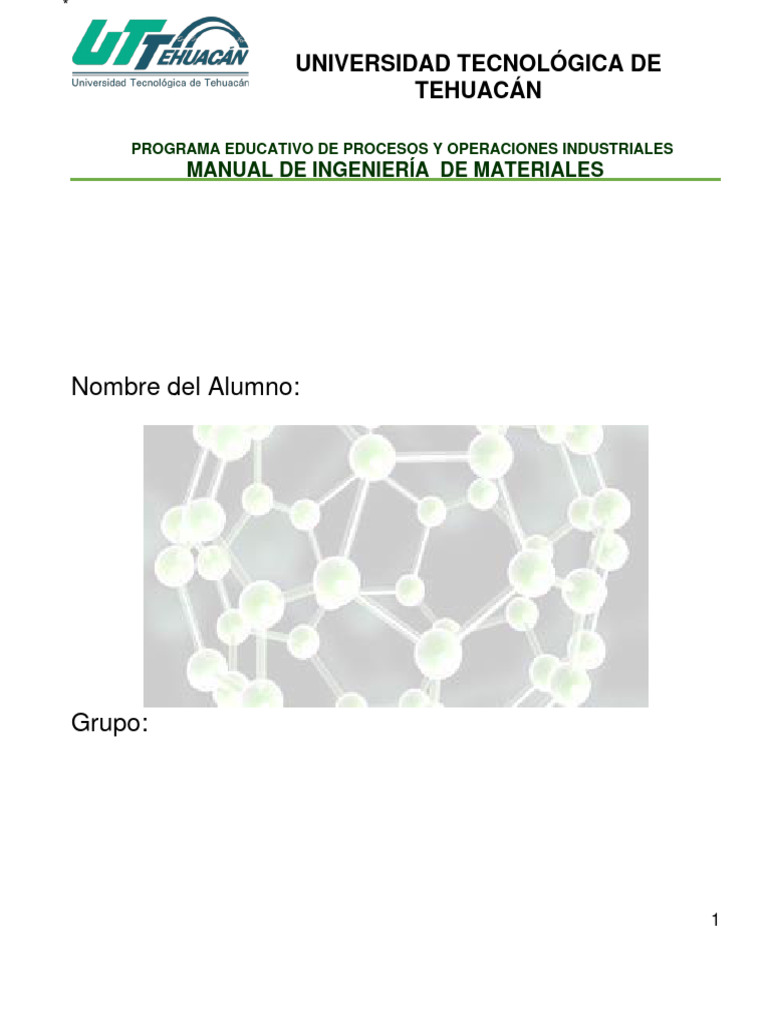 MANUAL DE INGENIERÍA DE MATERIALES | PDF