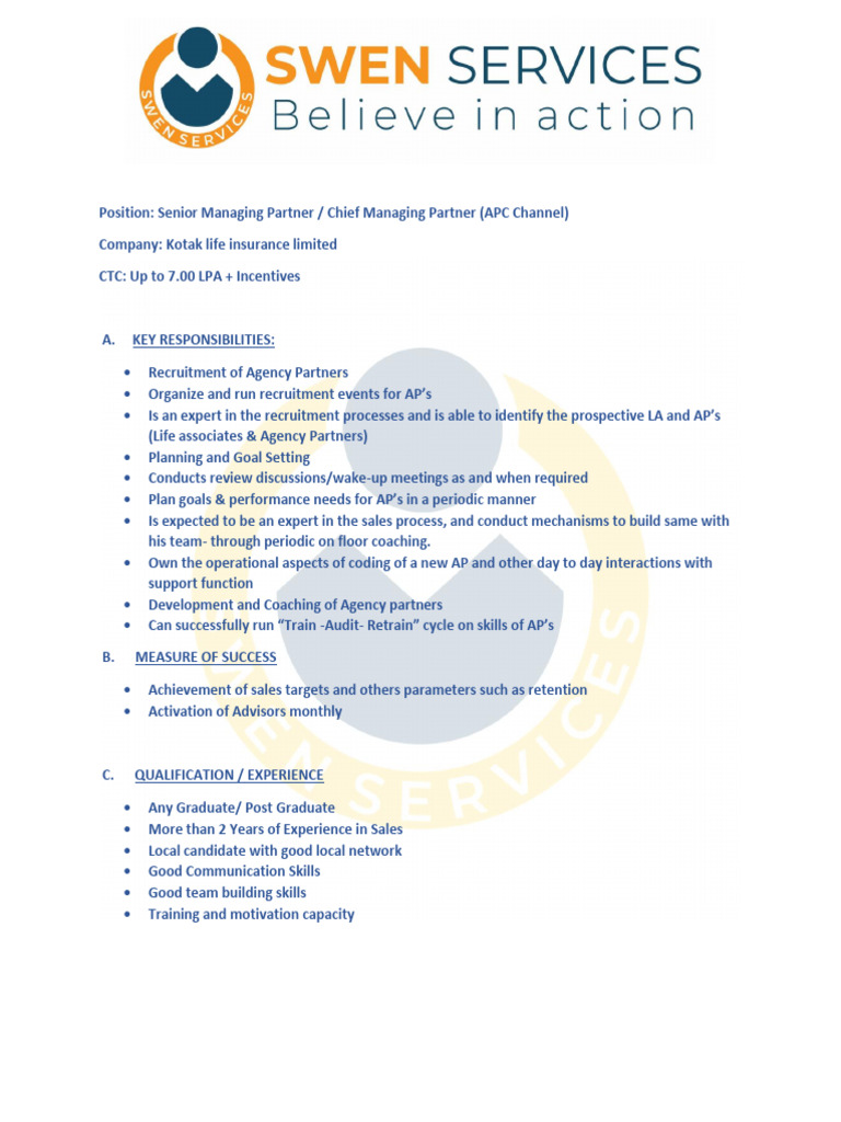 APC Channel - Kotak Life | PDF