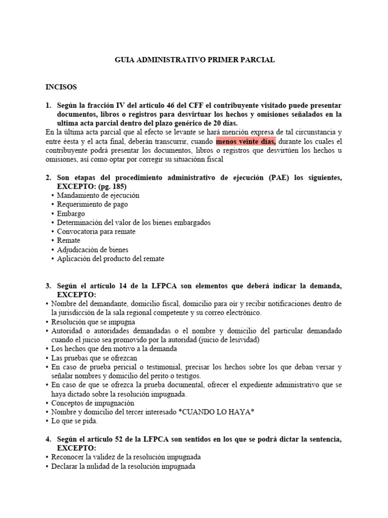 Guia Admin | PDF | Fiscal | Sentencia (ley)