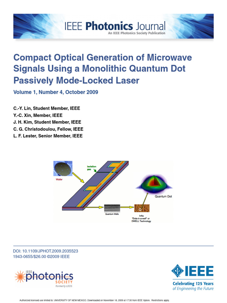 Compact Optical Generation of Microwave | PDF | Science & Mathematics