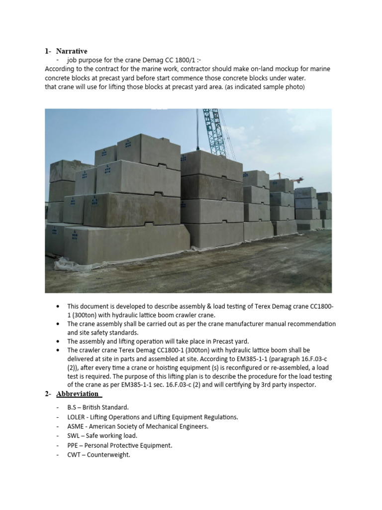 Crane Assembly and Load Testing Plan | PDF | Computers | Technology ...