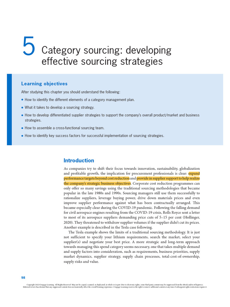 Category Sourcing - Developing Effective Sourcing Strategies | PDF ...
