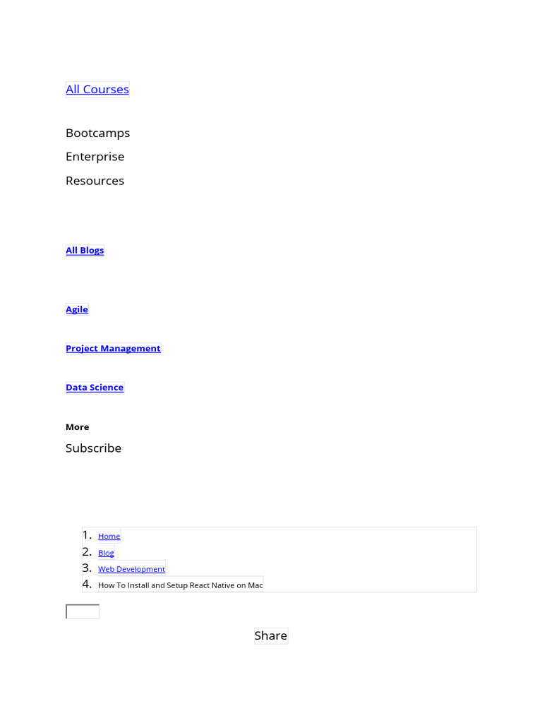 React Native Installation Pdf