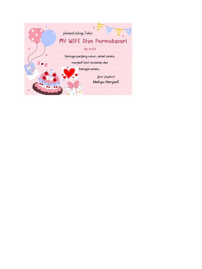 Kartu Ultah Fix | PDF