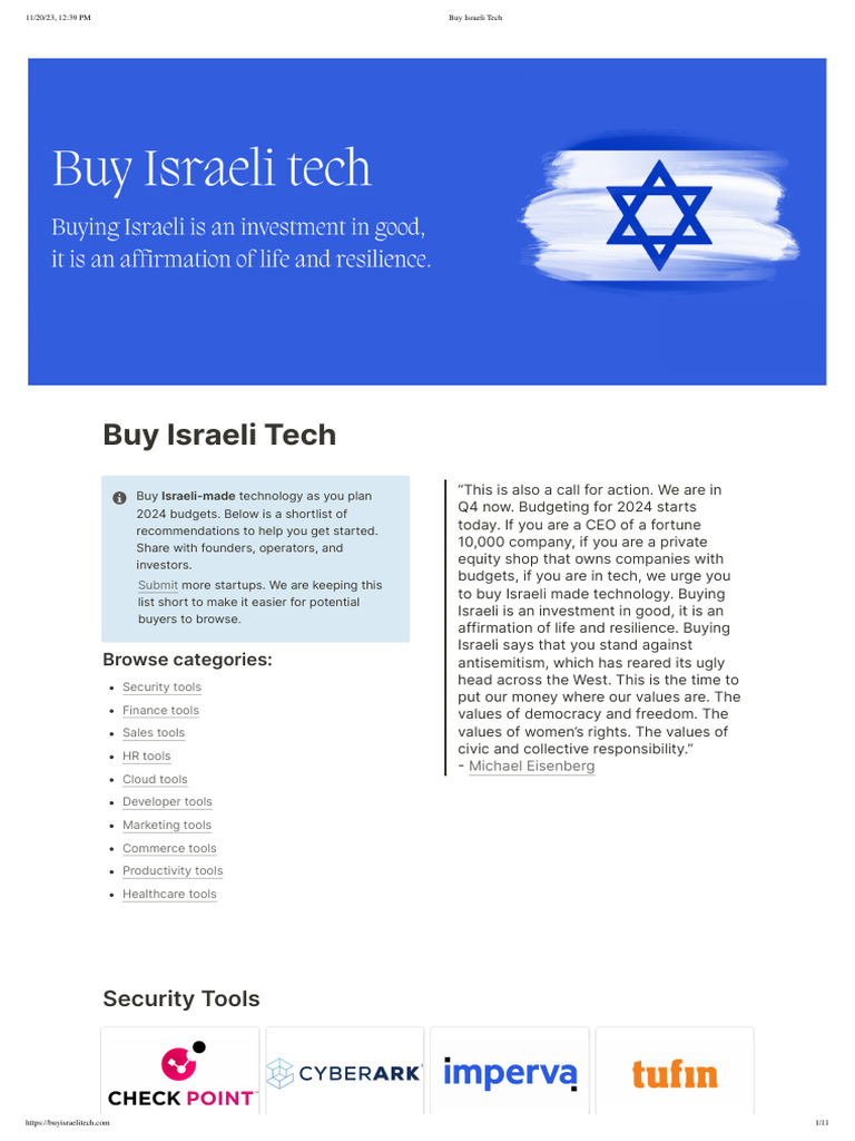 Buy Israeli Tech Names | PDF