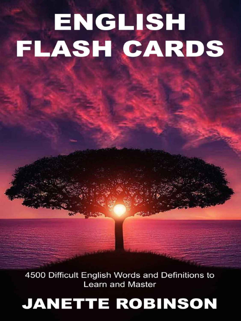 English Flash Cards 4500 Difficult English Words and Definitions To ...