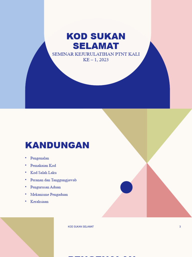 KOD SUKAN SELAMAT | PDF