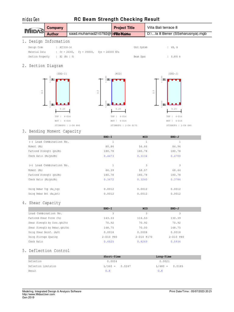 Midas Gen: 1. Design Information | PDF