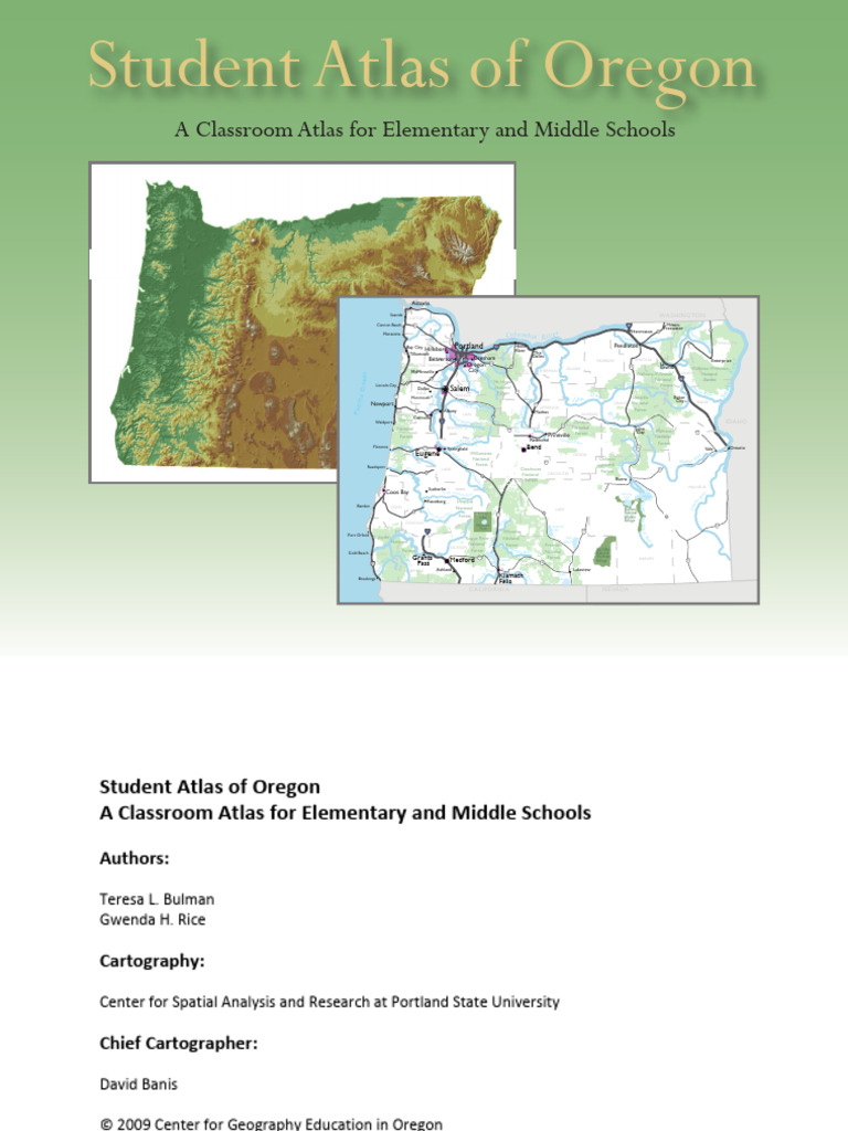 Student Atlas of Oregon English With Page Numbers 1-29-21 | PDF